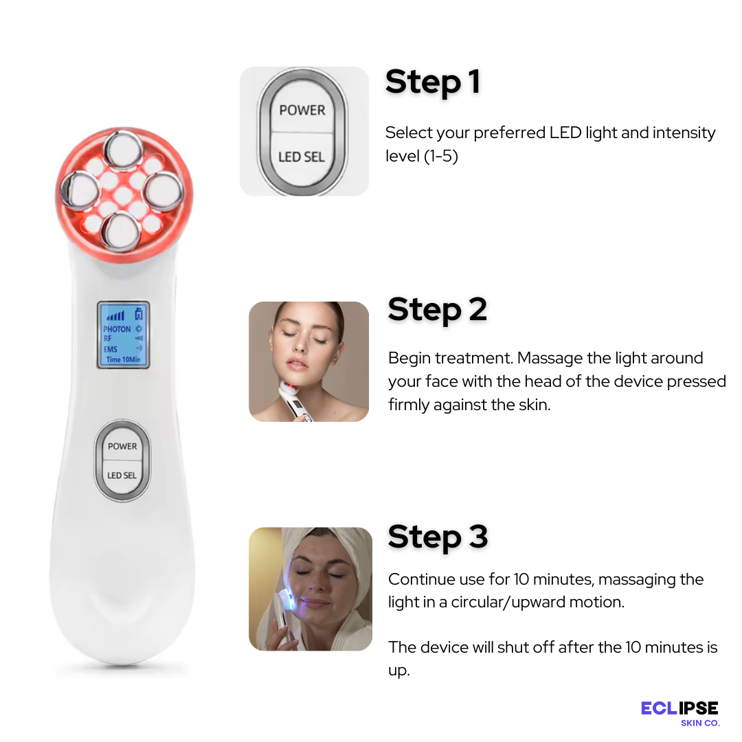 Eclipse® Light Therapy Skincare Wand | With Red and Green Light Therapy ...