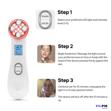 Eclipse® Light Therapy Skincare Wand | With Red and Green Light Therapy ...